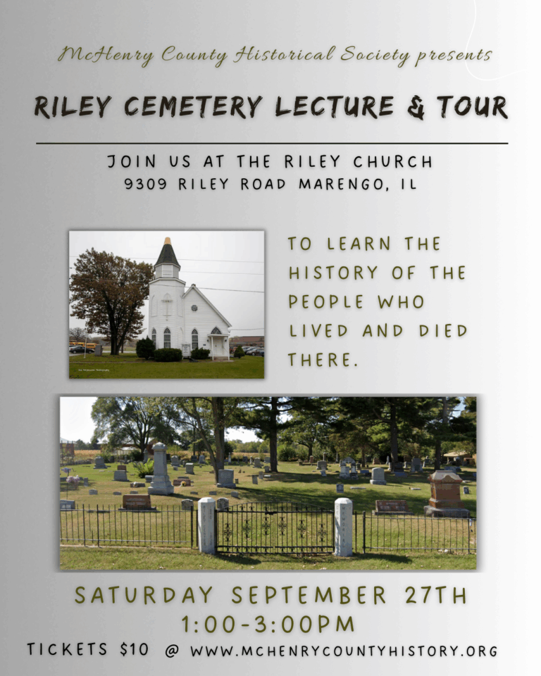 Riley Cemetery Lecture & Tour - McHenry County Historical Society and ...